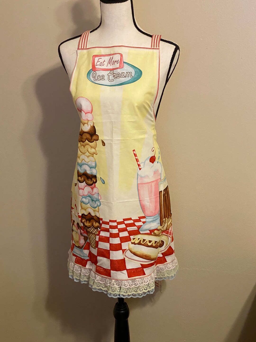 Apron Ice Cream Sundaes Apron - Etsy