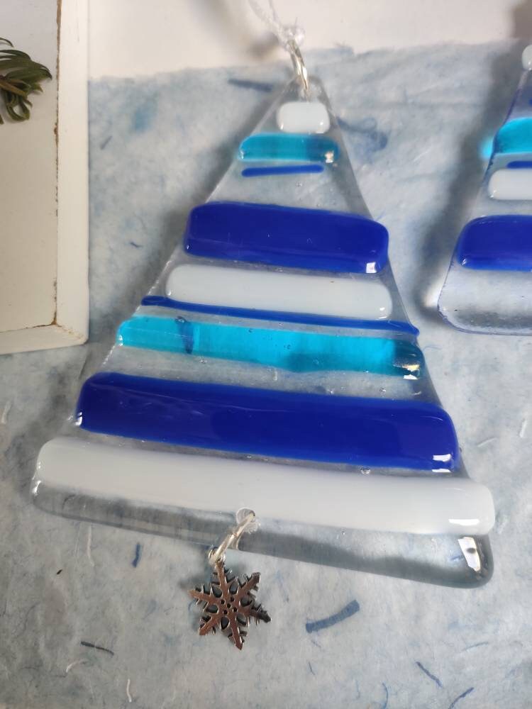 Blue Glass Tree, Christmas Tree - Etsy