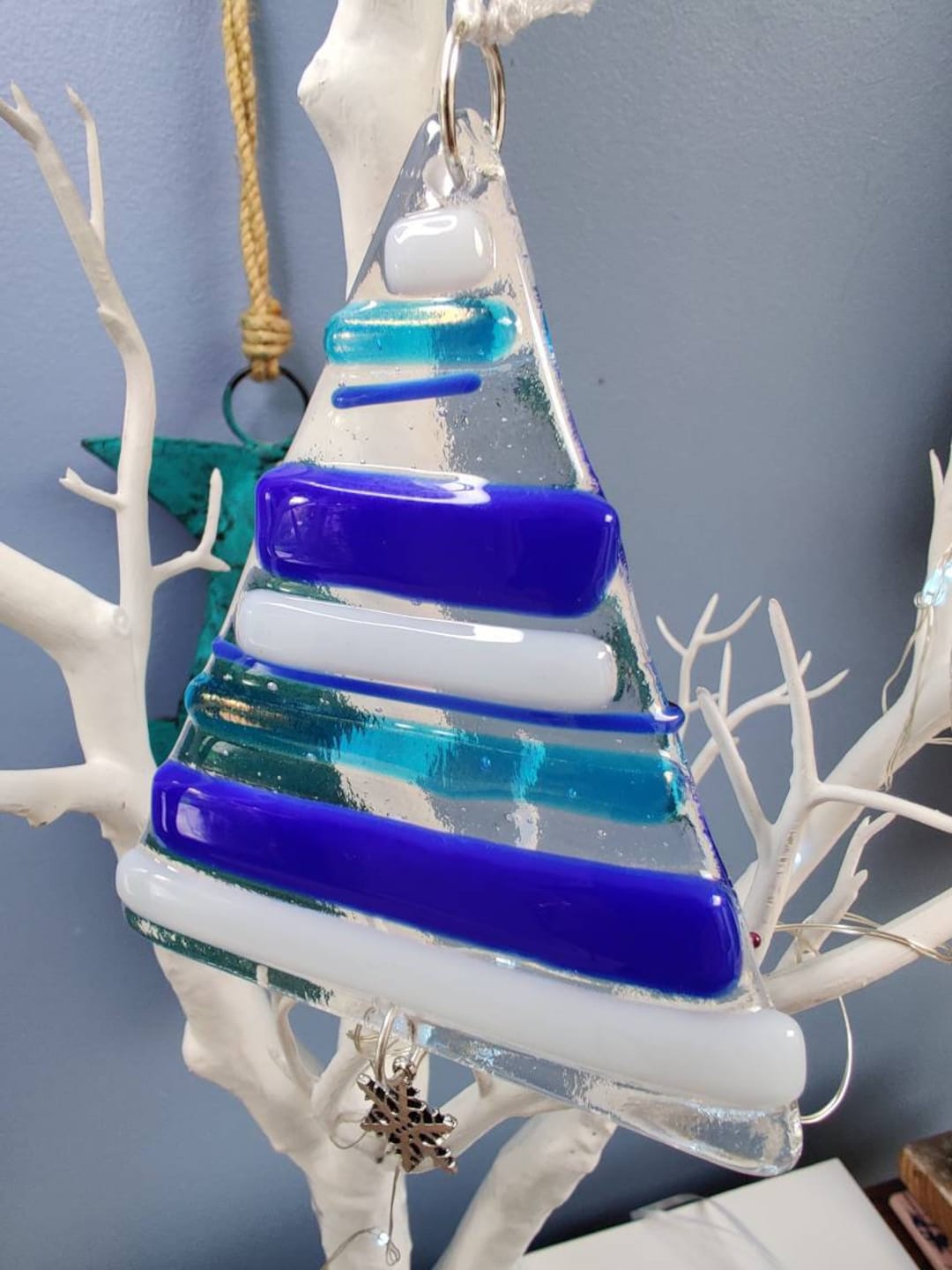 Blue Glass Tree, Christmas Tree - Etsy