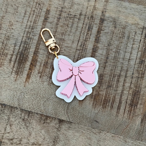 Bow Keychain - Etsy