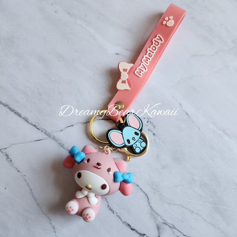 Sanrio Character Kawaii Cute Keychain Bag Charm Bag Decoration Birthday ...
