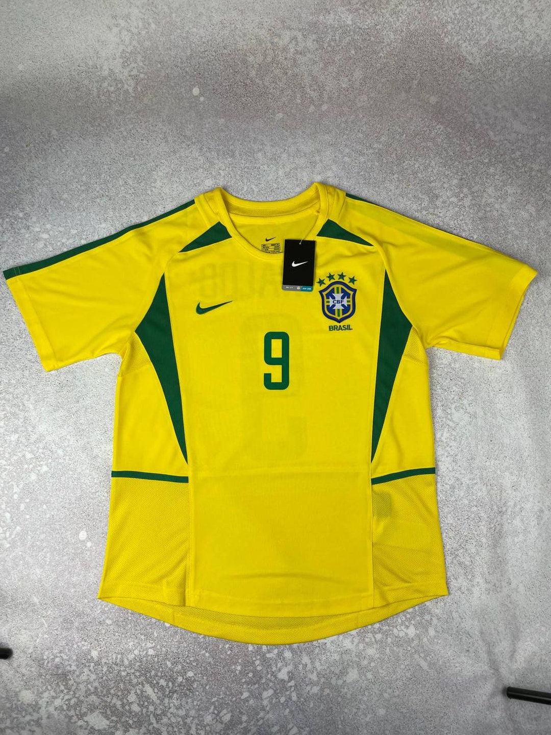 Brazil 2002 Ronaldo 9 Sz S,M WC Edition Jersey Retro El Fenomeno R9 ...