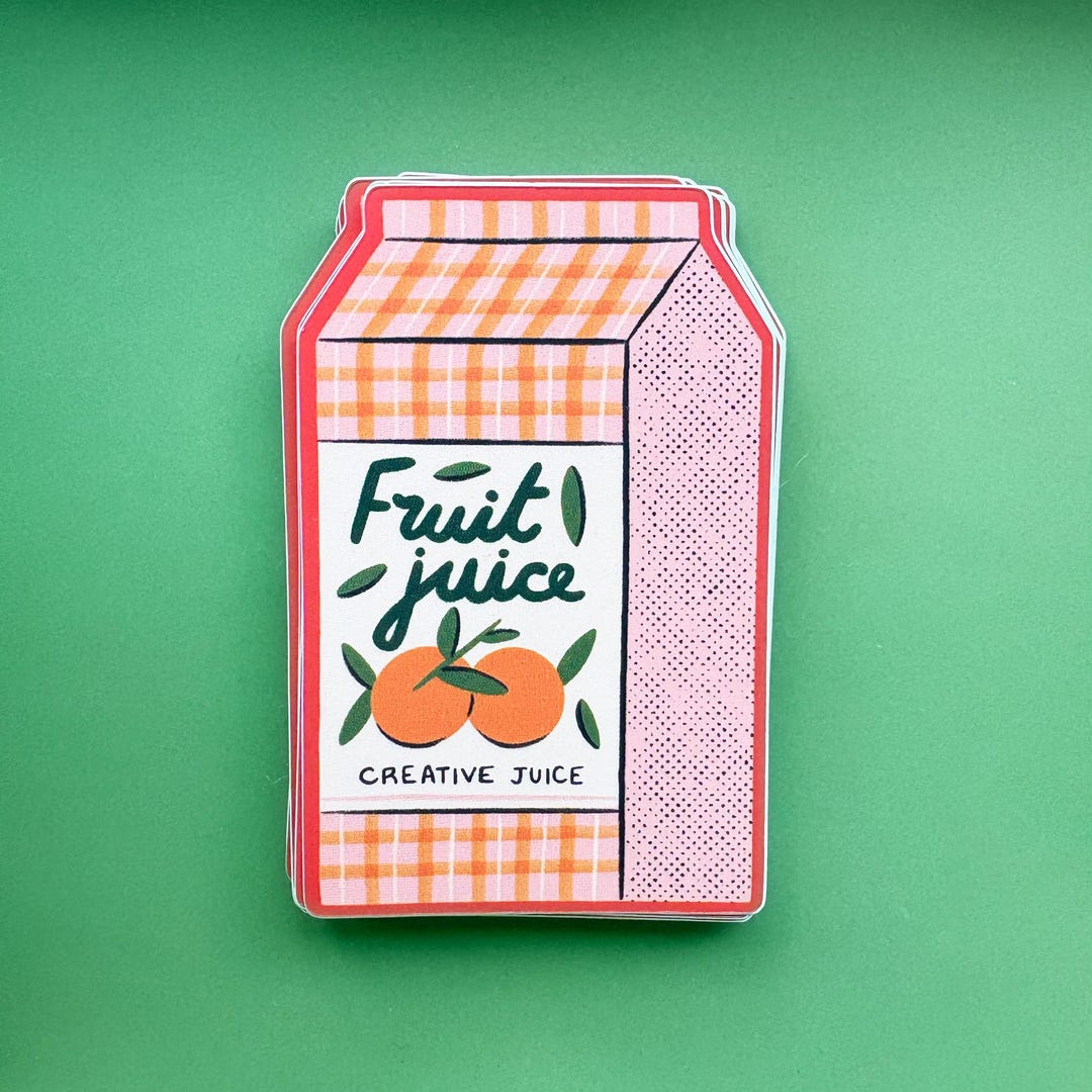 Juice Box Sticker - Etsy