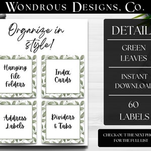 Printable Office Labels L Digital Prints L JPG L PNG L PDF L Office ...