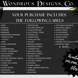 Printable Office Labels L Digital Prints L JPG L PNG L PDF L Office ...