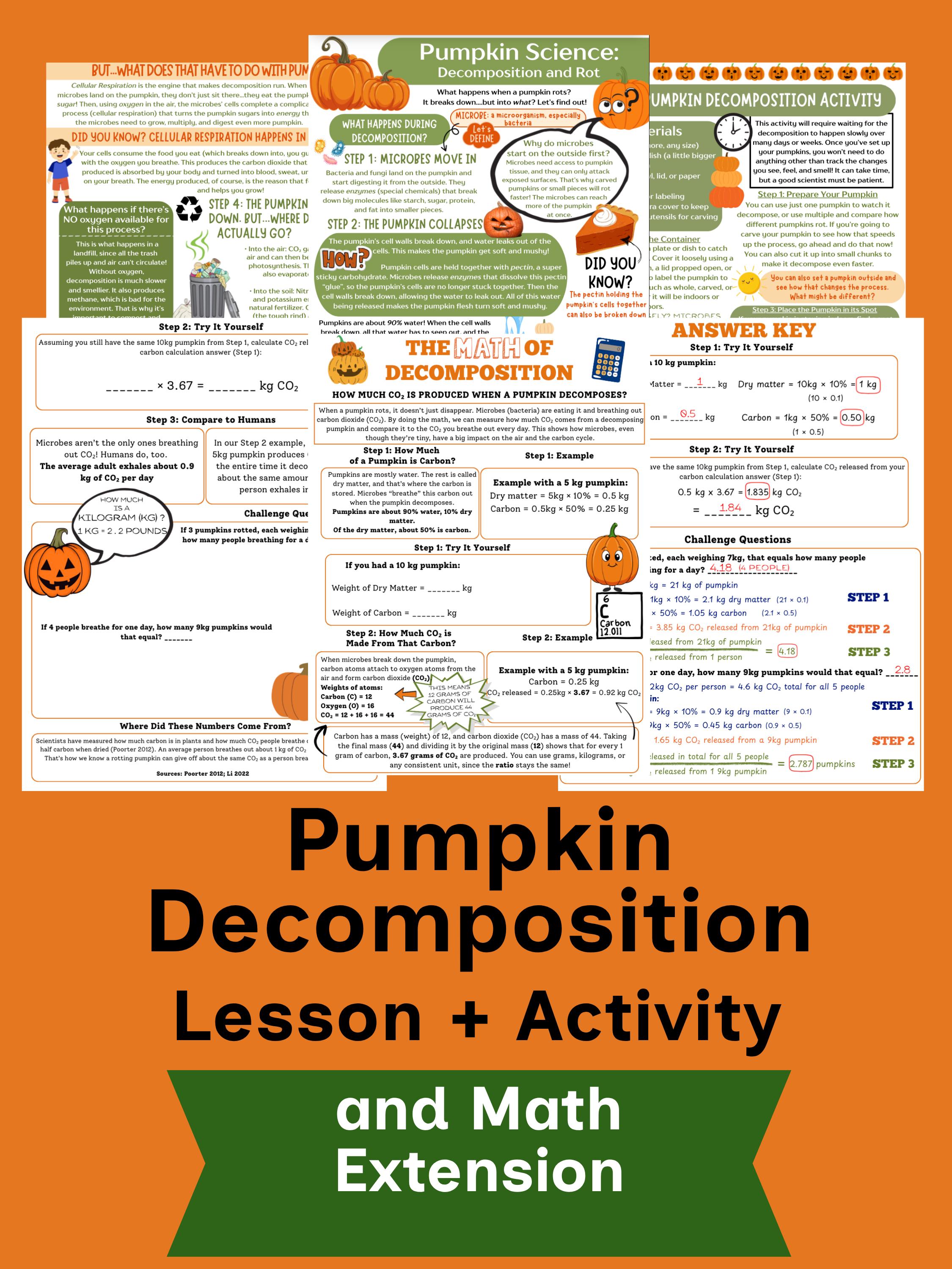 Pumpkin Science Activity | Fall STEM Decomposition Experiment ...