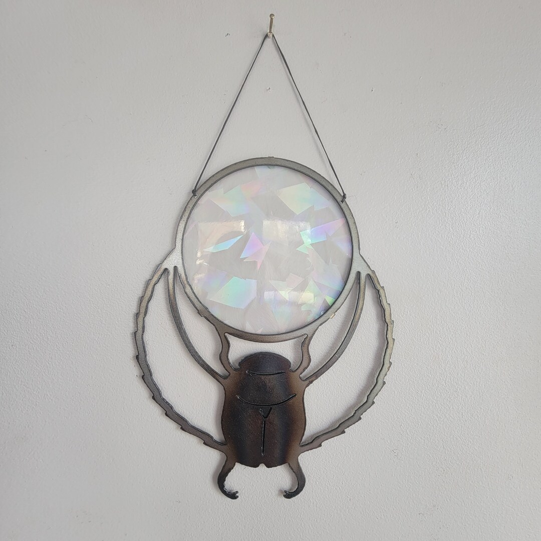 Scarab Light Catcher, Prism, Metal Art - Etsy