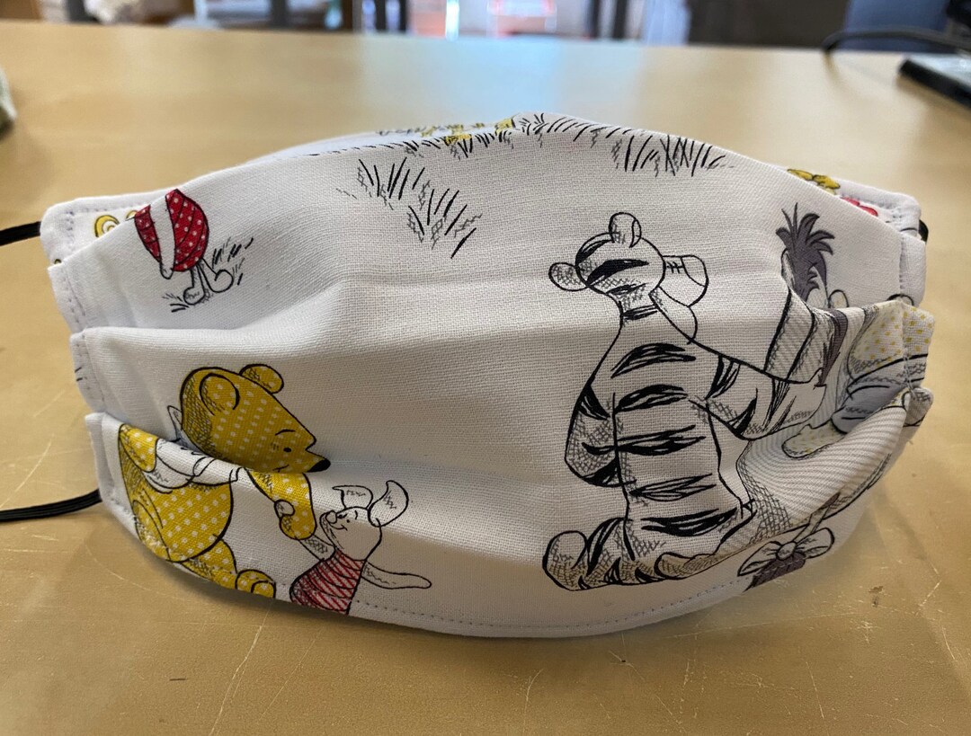 Winnie the Pooh Face Mask With Friends 3 Layer Washable - Etsy