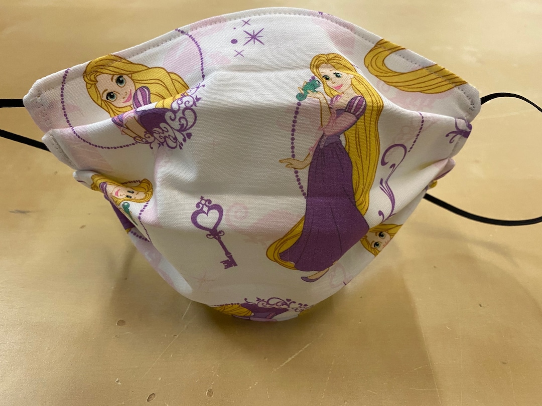 Rapunzel Face Mask - Princess - 3 Layer Washable - Etsy