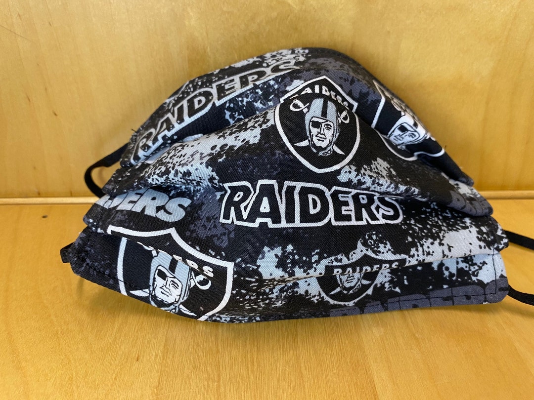Raiders - Football Face Mask - 3 Layers, Adjustable Nose Bridge & Ear ...