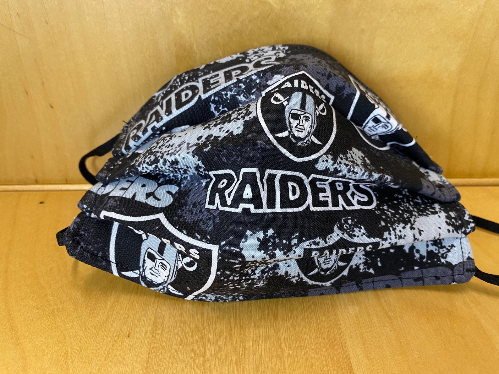 Raiders Football Face Mask 3 Layers Adjustable Nose | Etsy