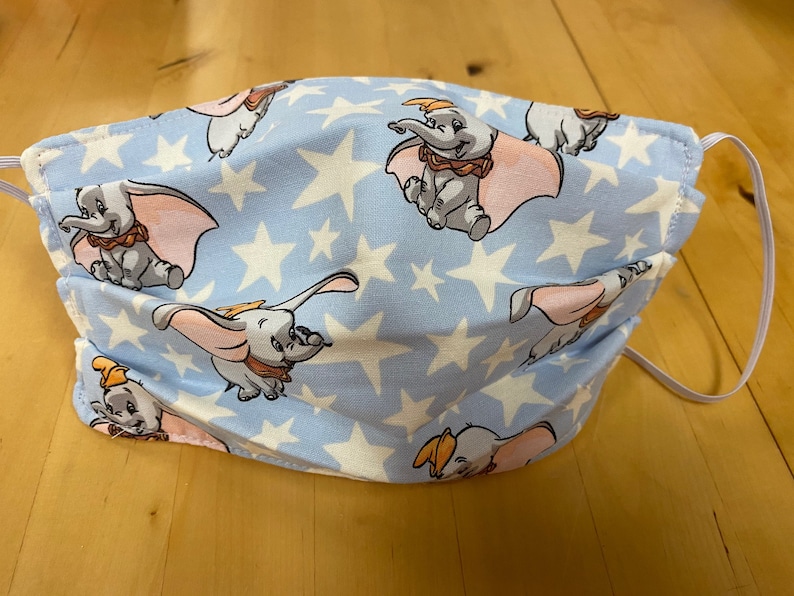 Dumbo Face Mask 3 Layers Adjustable Nose Bridge & Ear - Etsy