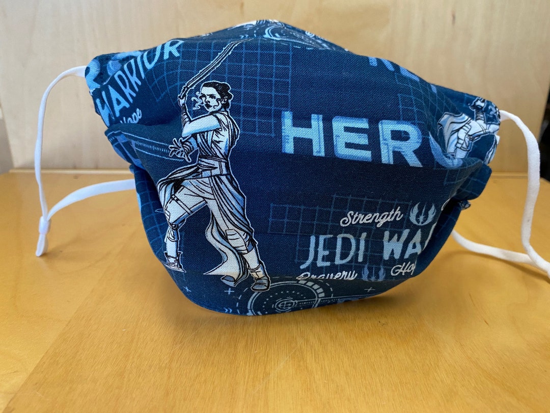 Star Wars Face Mask Rey Hero 3 Layers Adjustable Nose - Etsy