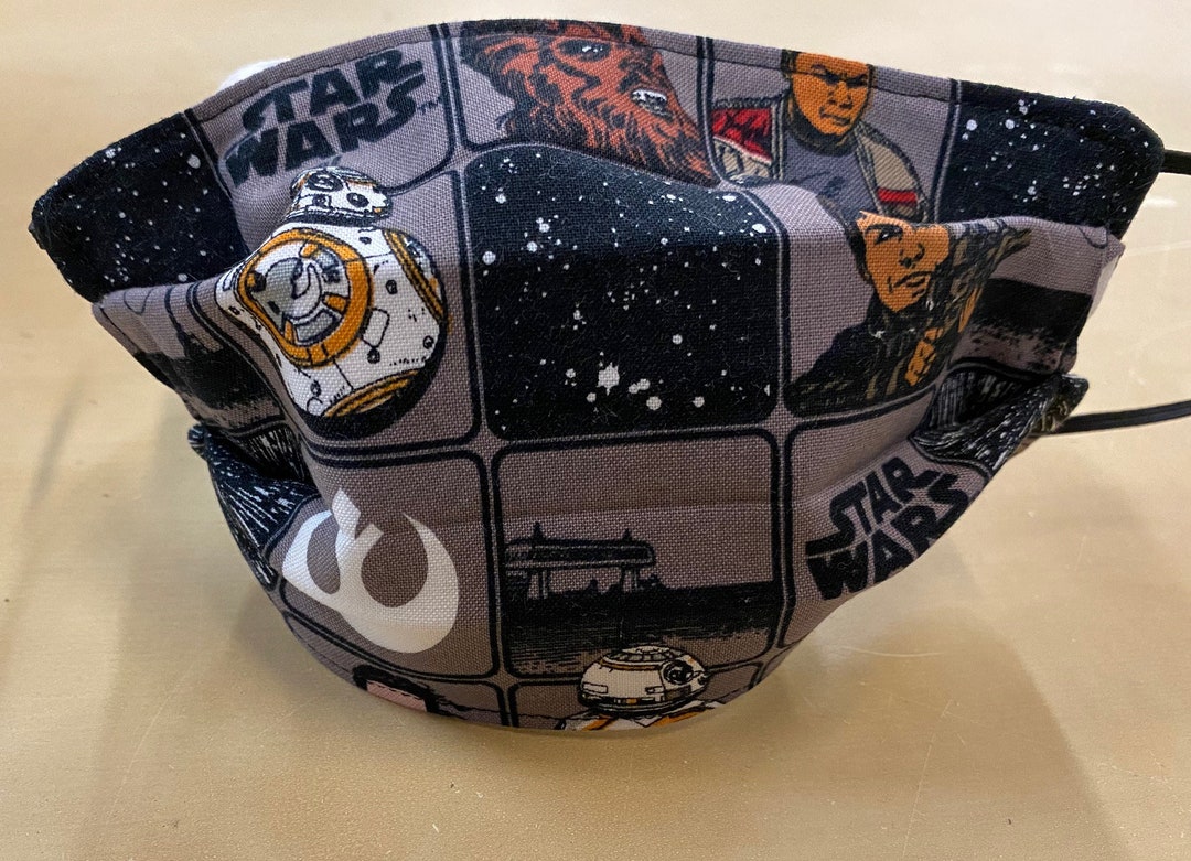 Star Wars Face Mask - Classic - 3 Layers, Adjustable Nose Bridge & Ear ...