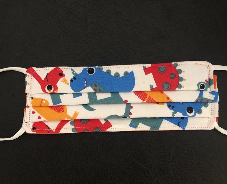 Dinosaur Face Mask Darling Dinos 3 Layers Adjustable | Etsy