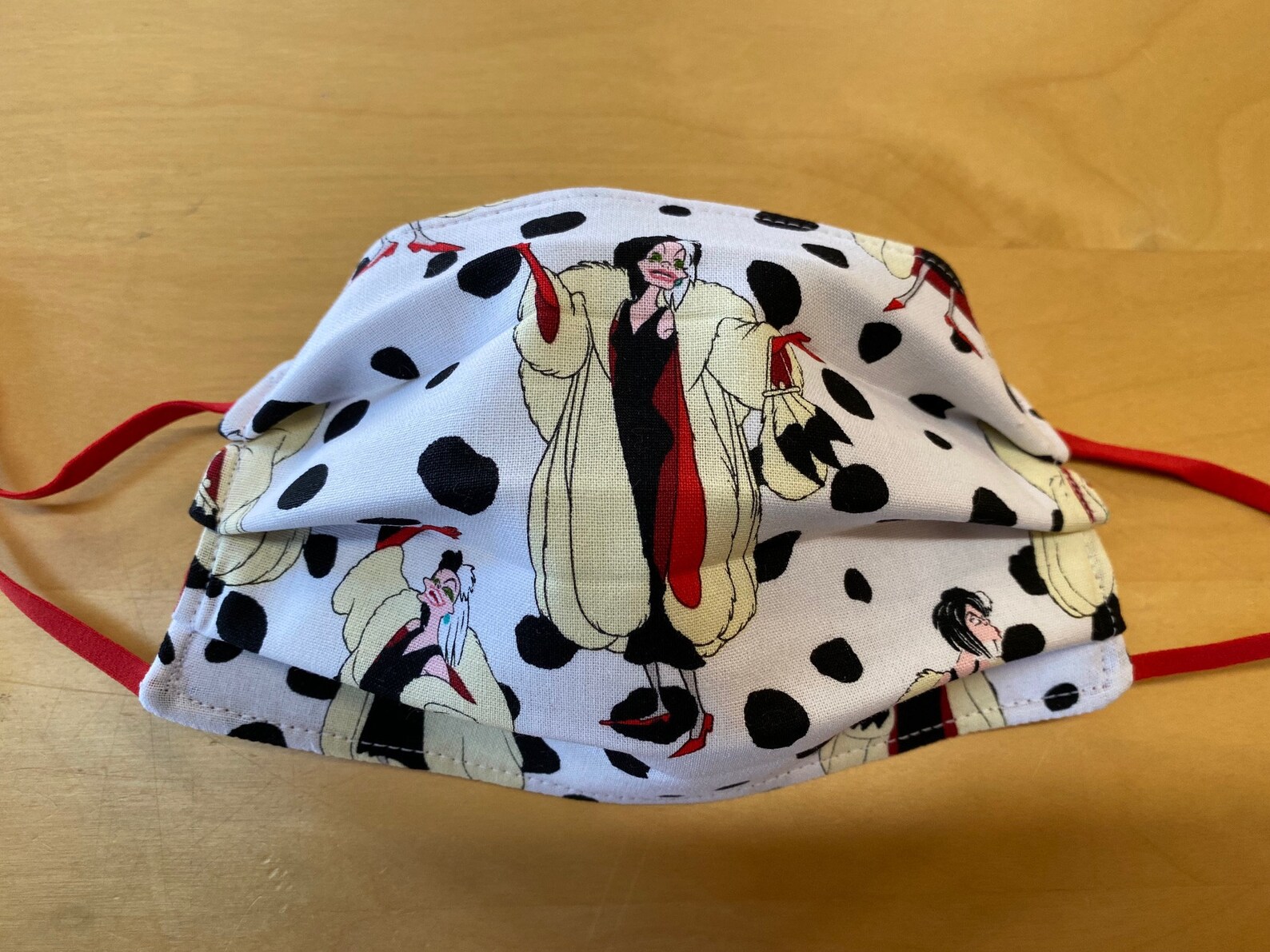 Disney Cruella De Vil Face Mask 3 Layers Adjustable Nose - Etsy