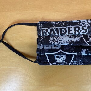 Raiders - Football Face Mask - 3 Layers, Adjustable Nose Bridge & Ear ...