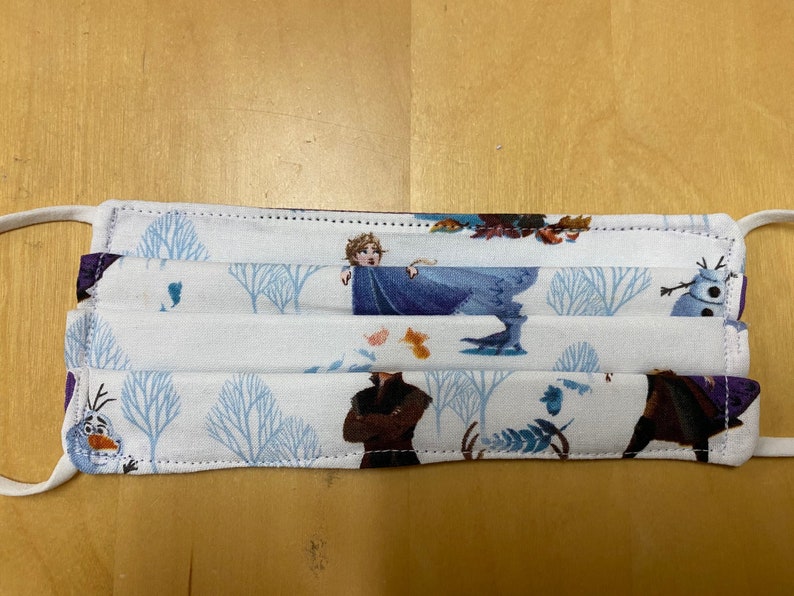 Frozen Face Mask Elsa and Anna 3 Layers Adjustable Nose - Etsy
