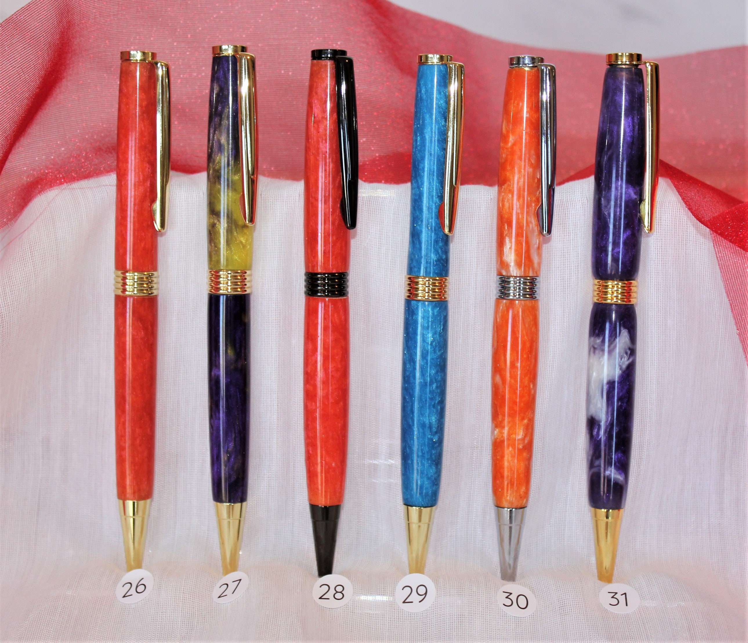 Custom Handmade Pen, Polyester Resin, Pearlescent, Cross Refill, Gift ...