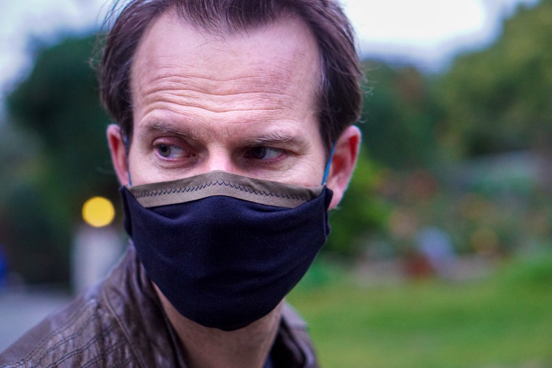 Mens Face Mask w/ FilterMerv 13 & nose bridge wireblack | Etsy