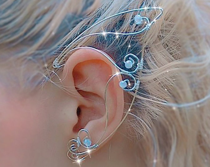 Elven Ear Cuffs, Fae Ears, Elf Jewelry, Cosplay Elven Wrap Earrings, Fairy Cuff, No Piercing ...