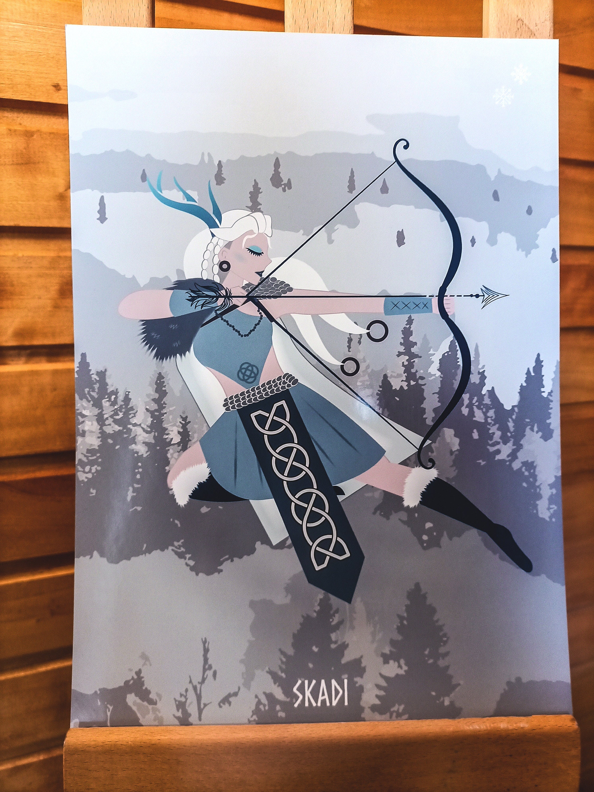 Skaði Norse Mythology Goddess Art Print, Skadi, Skade, Skathi Jötunn ...