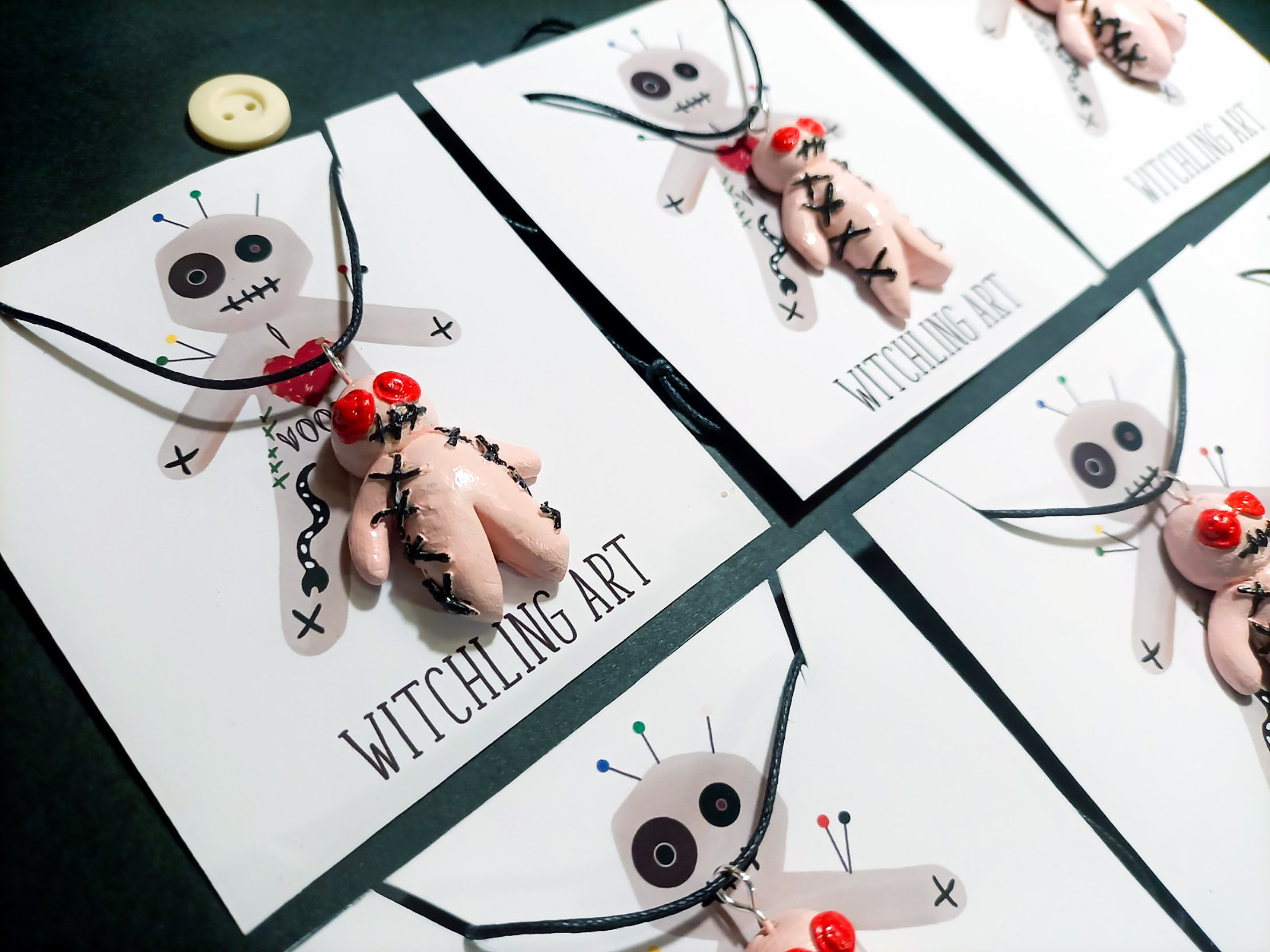 Voodoo Doll Necklace, Voodoo Doll Pendant, Voodoo Necklace, Cute Creepy ...