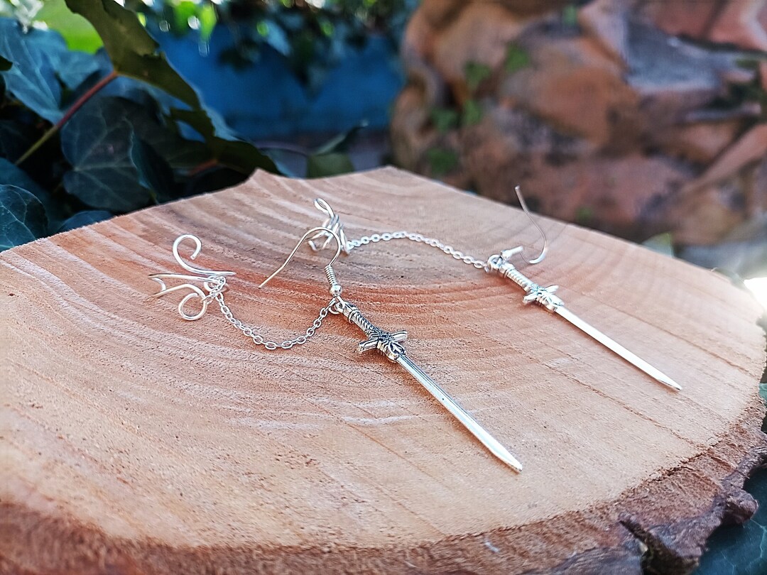 Sword Cuffs, Sword Earrings, Large Sword Ear Cuffs, Dagger Earrings ...
