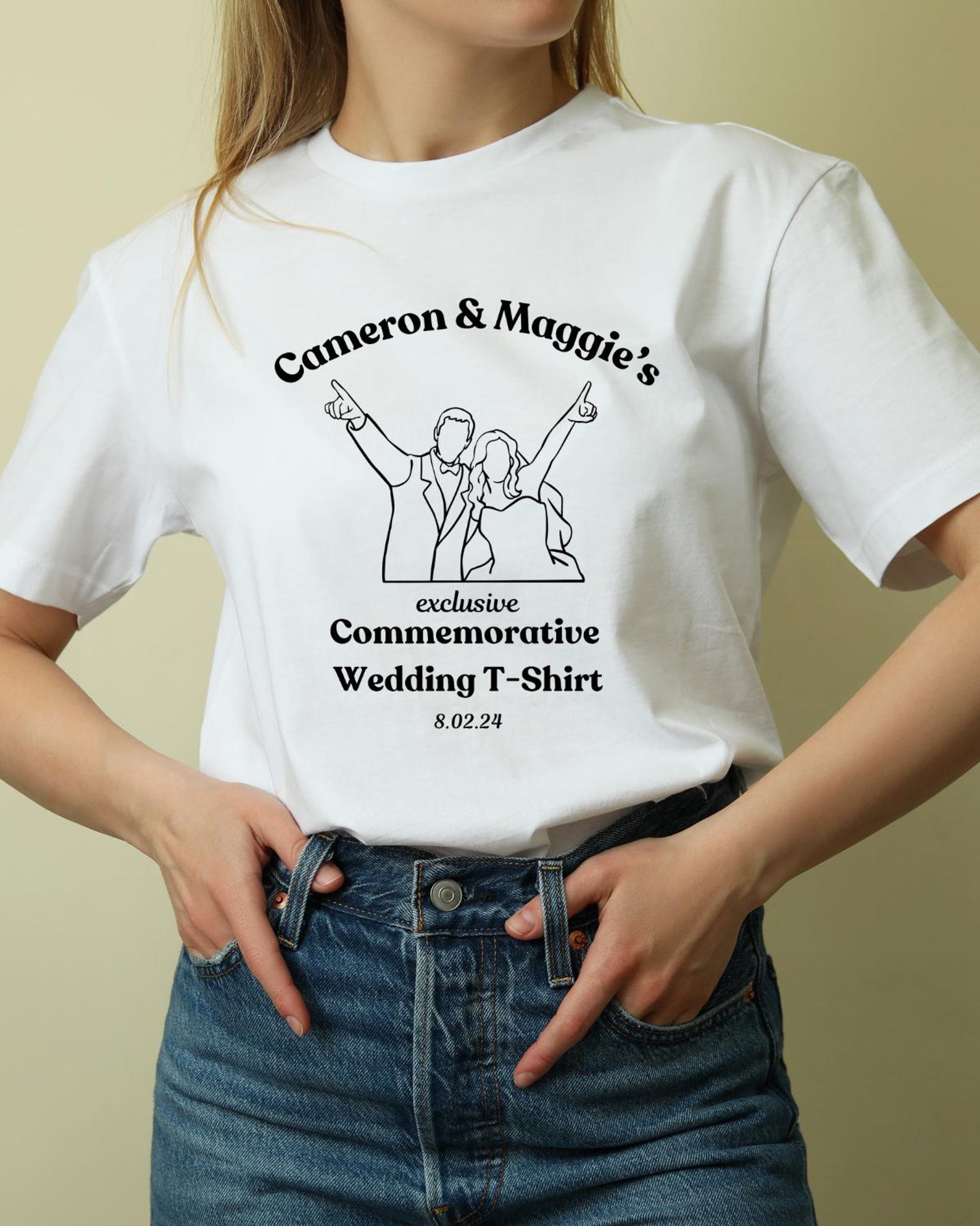 Custom Exclusive Commemorative Wedding T-shirt Template - Etsy