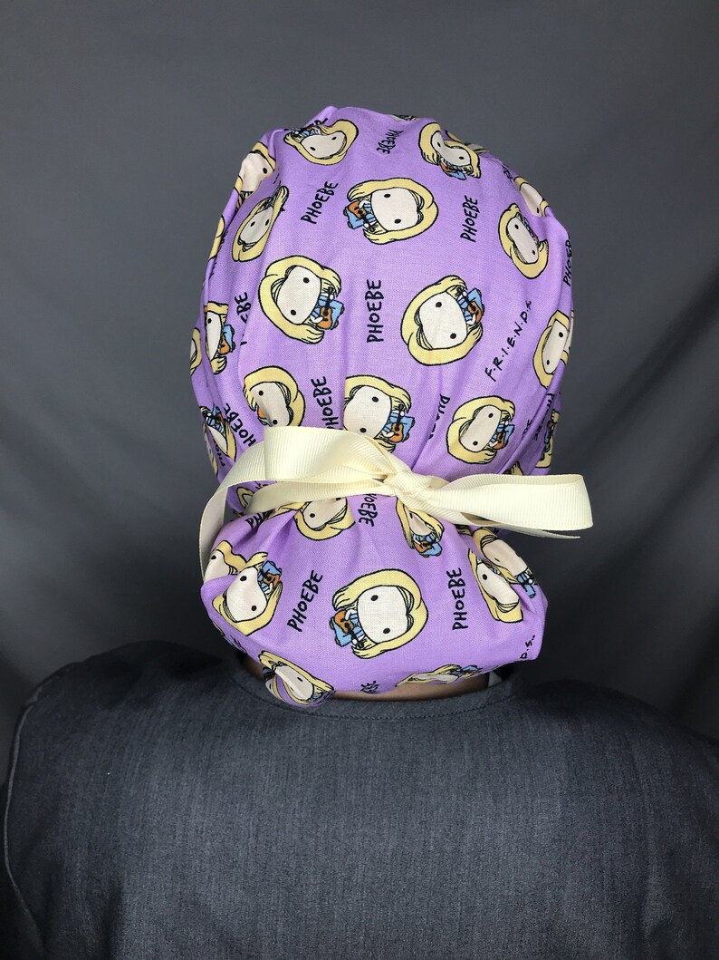 Friends Phoebe Scrub Cap // With Buttons // Ponytail Scrub - Etsy