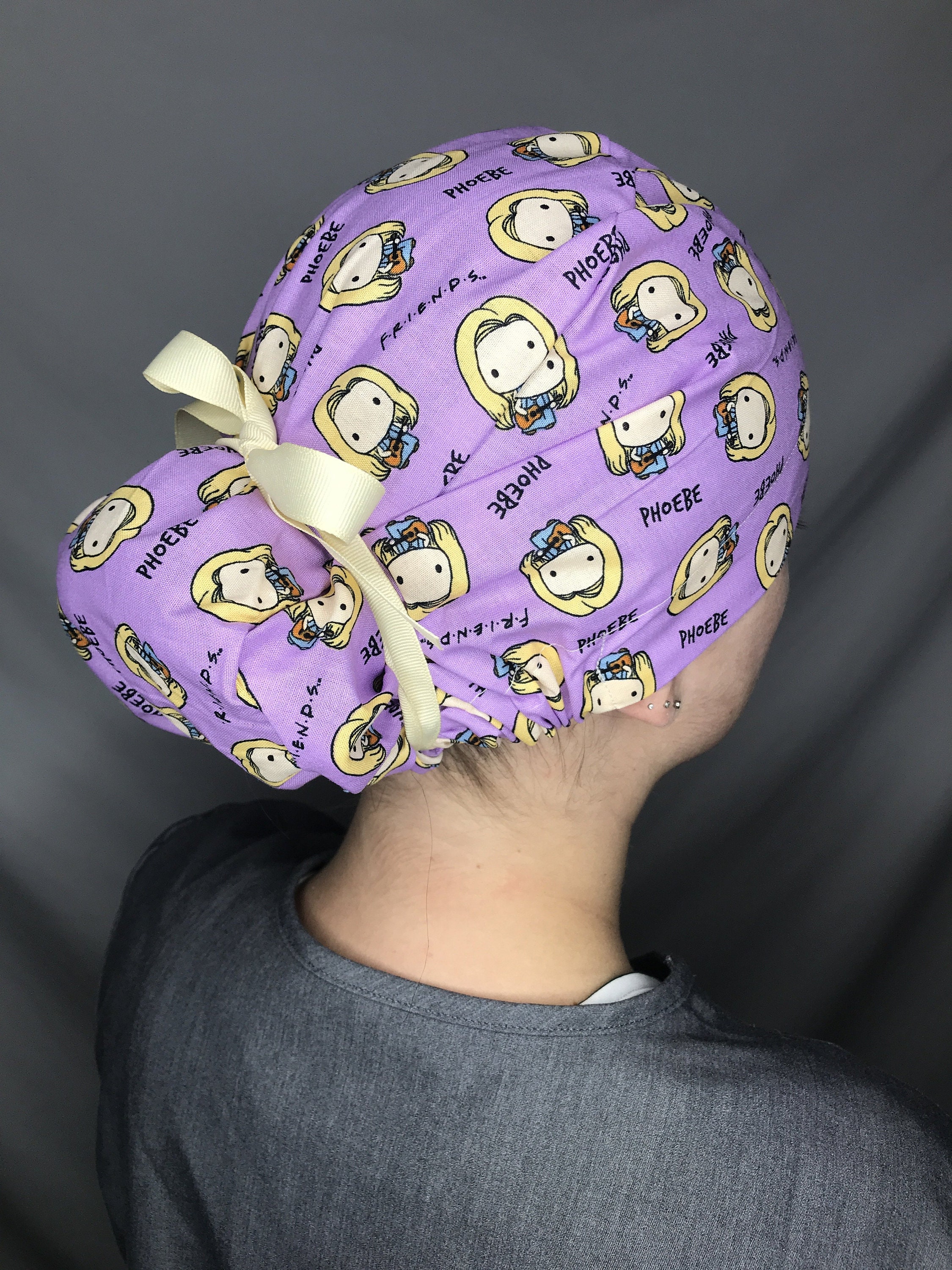 Friends Phoebe Scrub Cap // with buttons // ponytail scrub | Etsy