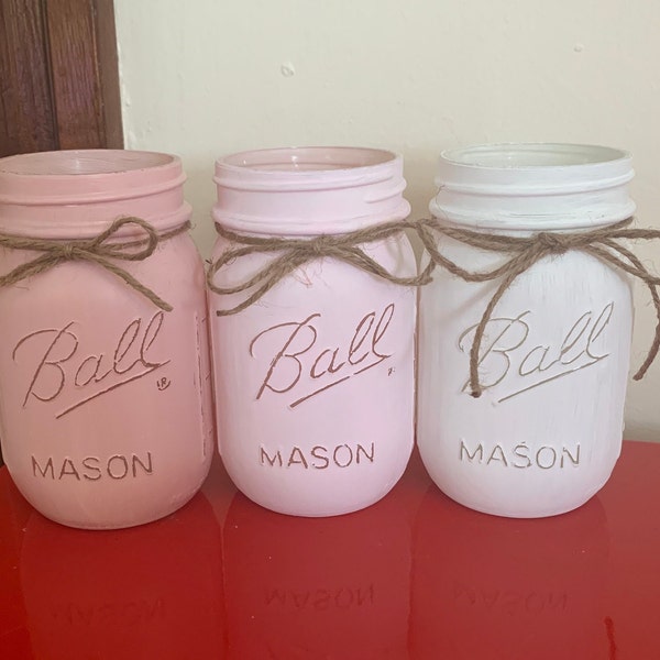 Distressed Mason Jar - Etsy