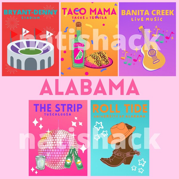 Alabama Poster - Etsy