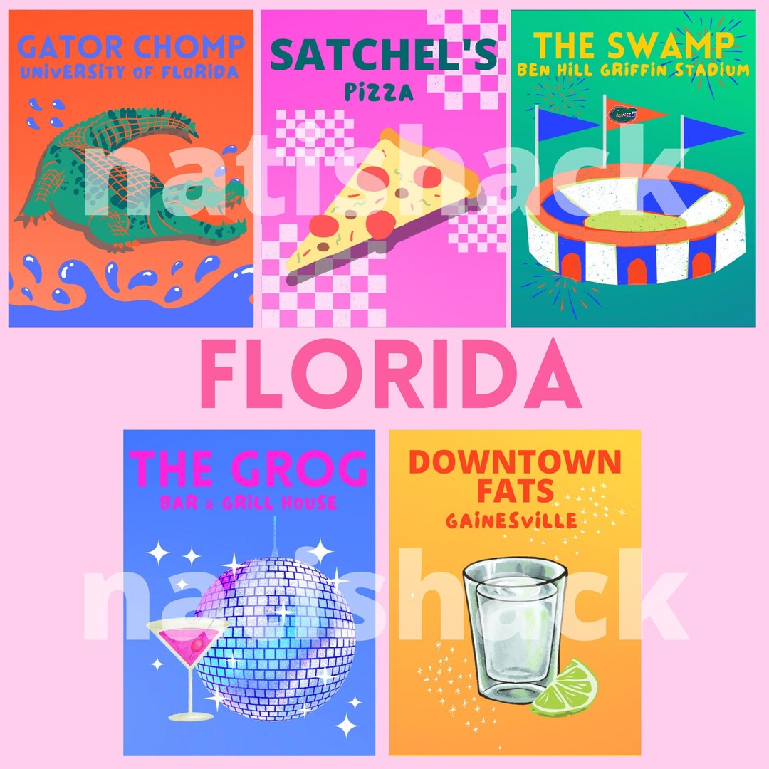University of Florida Poster Pack digital Download - Etsy