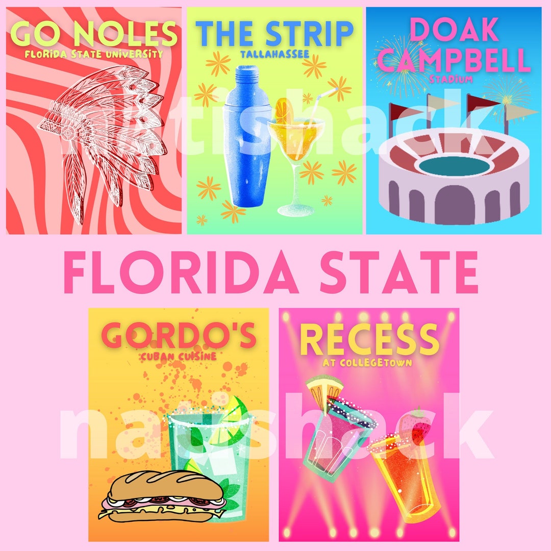 Florida State University Poster Pack digital Download - Etsy