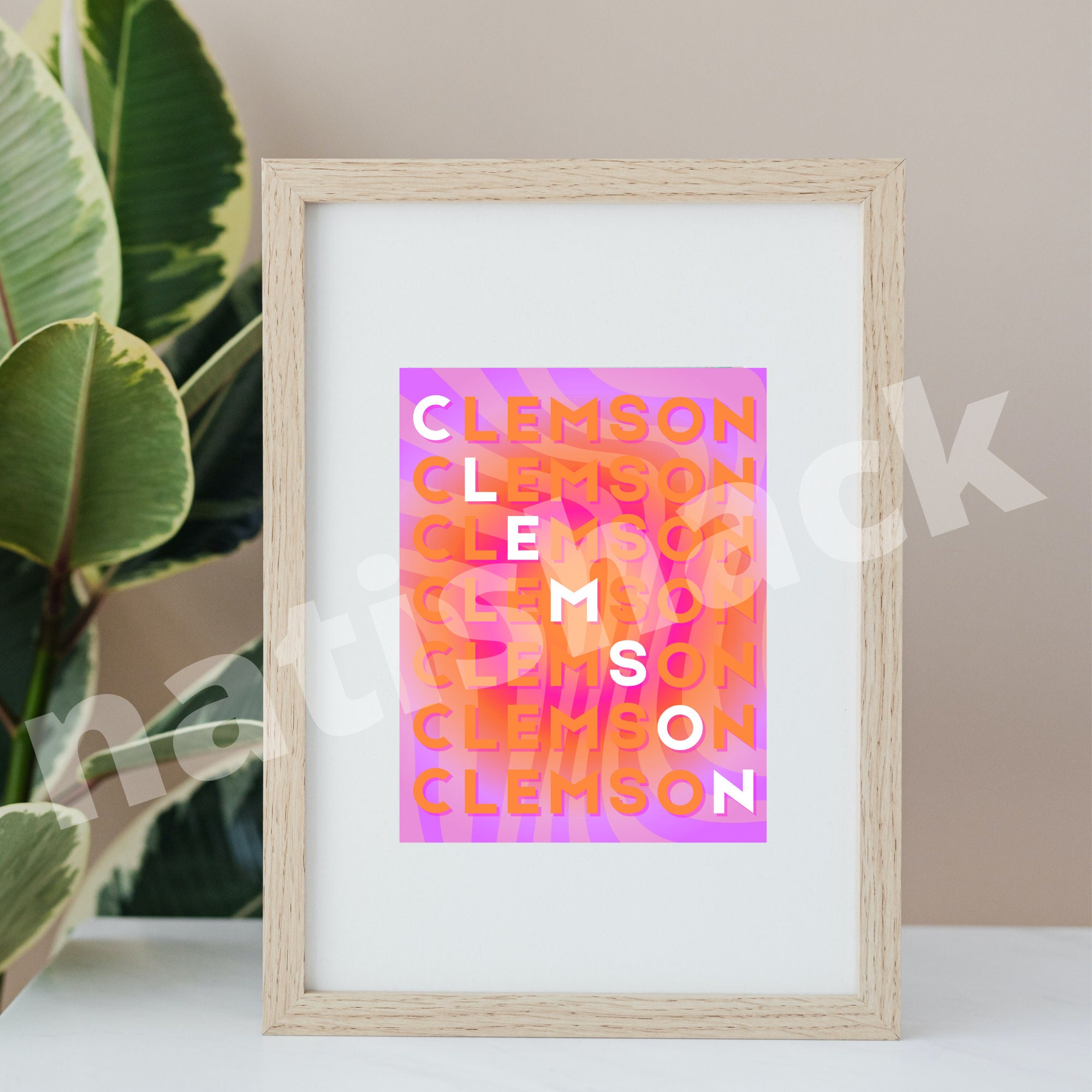 Clemson Aura Print digital Download - Etsy
