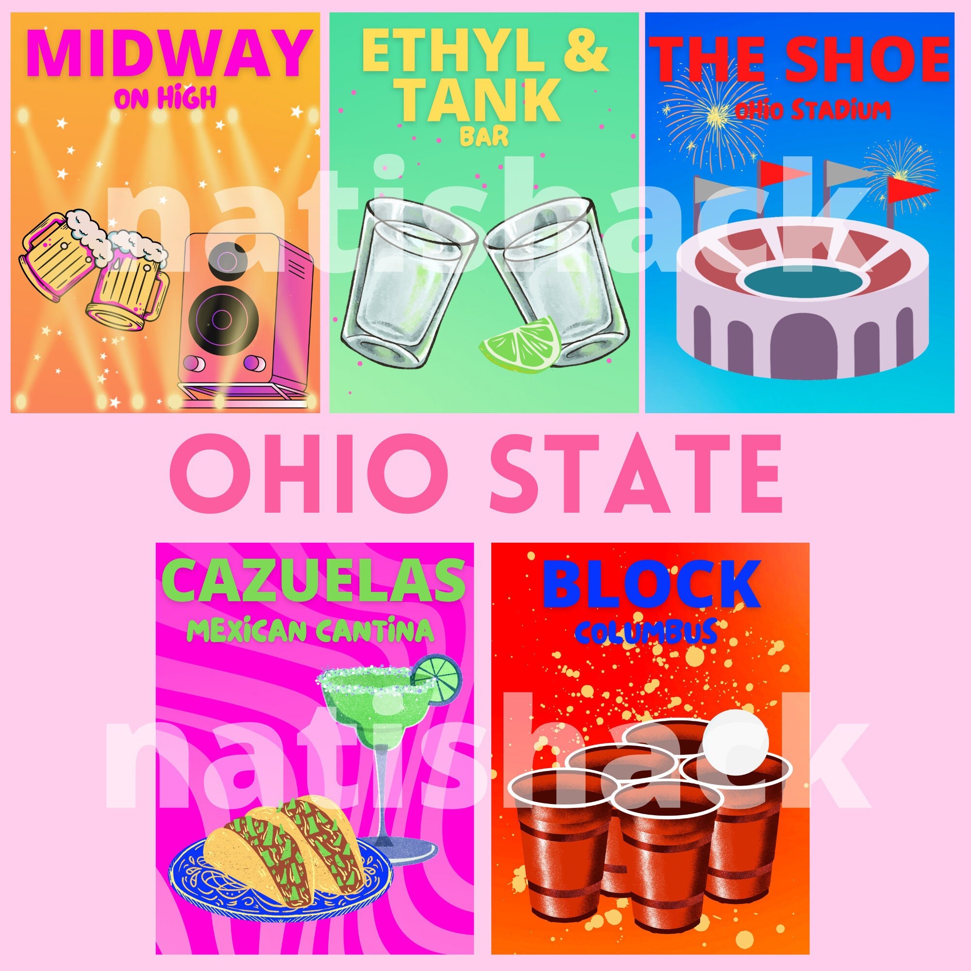 Ohio State Poster Pack (digital Download) - Etsy