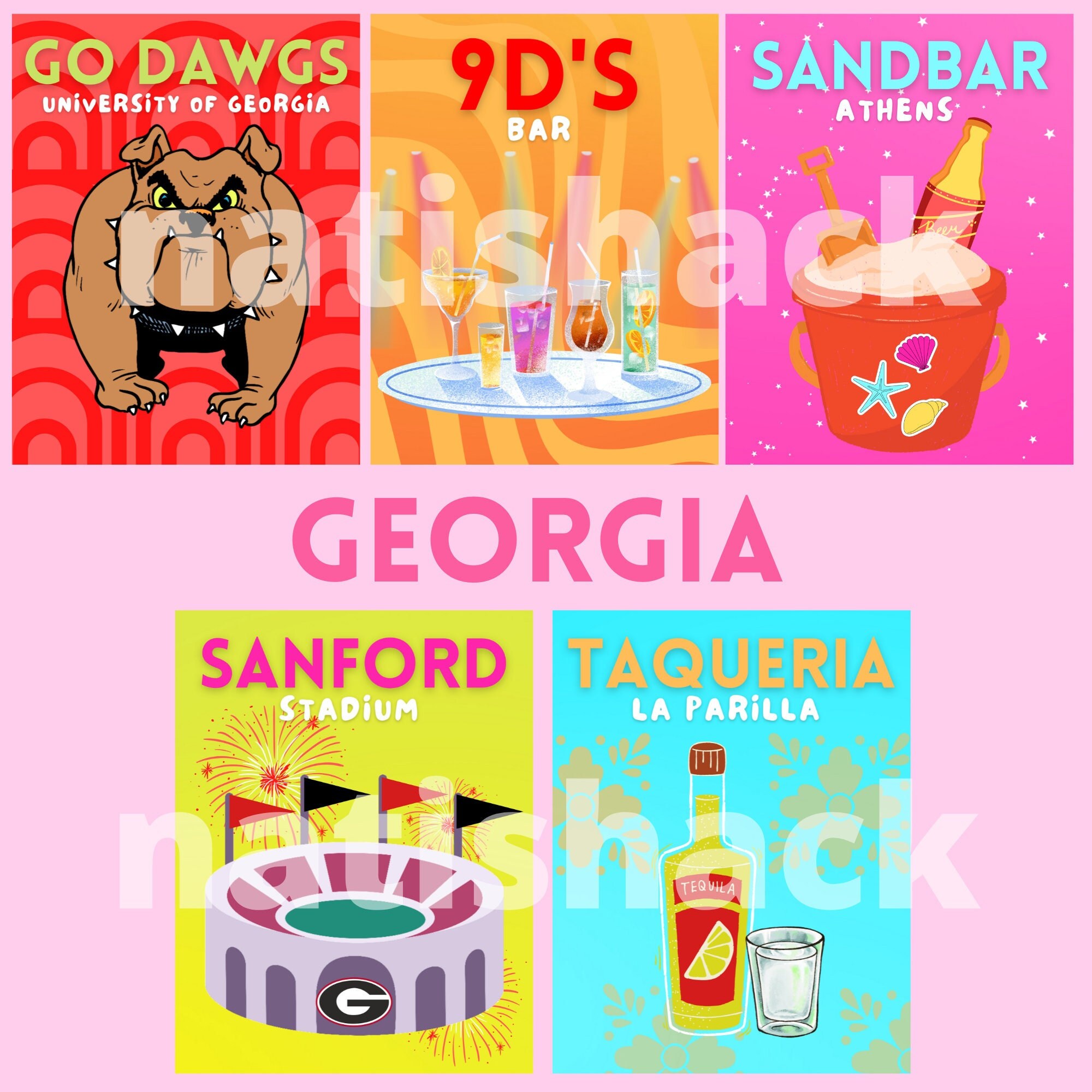University of Georgia Poster Pack (digital Download) - Etsy