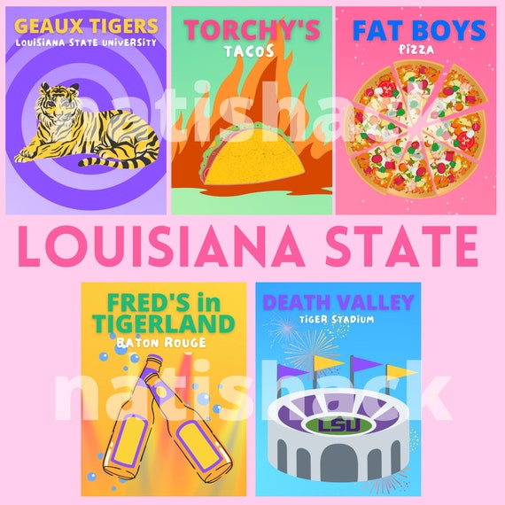 Louisiana State University Poster Pack digital Download - Etsy