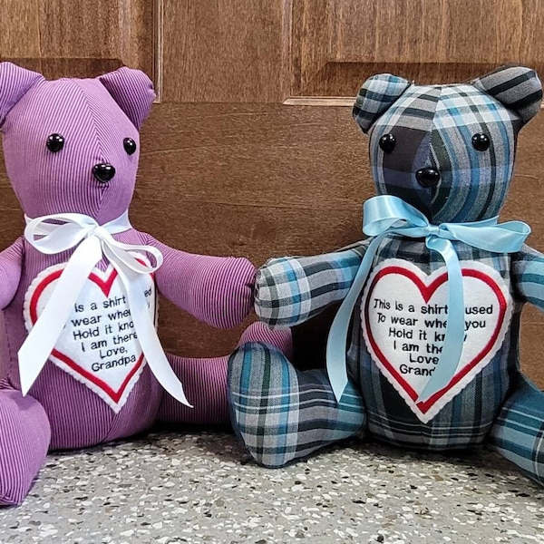 Memory Bear From Mens Shirt - Etsy