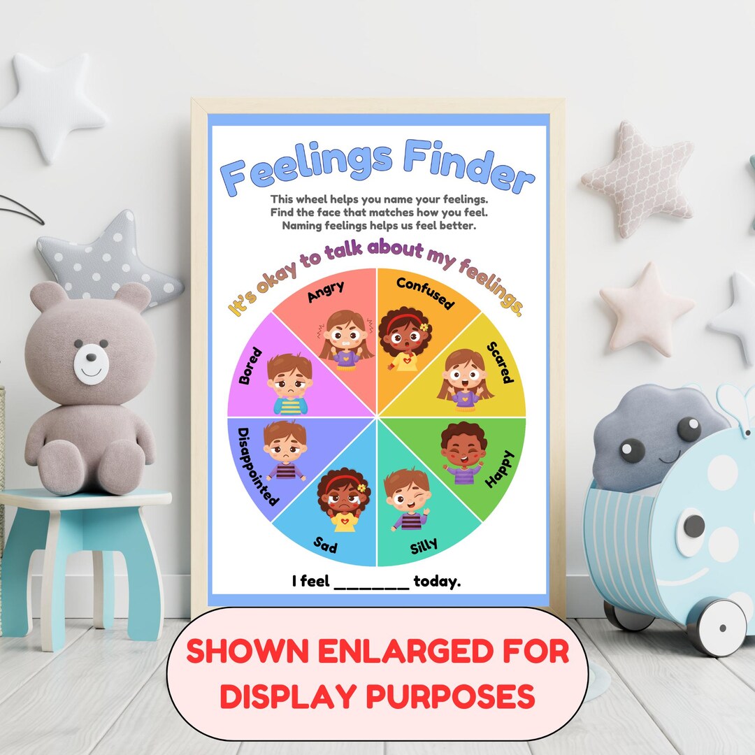 Feelings Finder | Kids Emotions Wheel Printable | Emotional Regulation ...