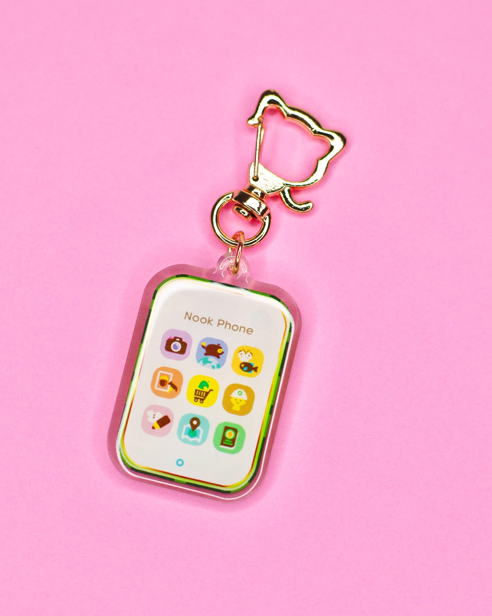 ACNH Nook Phone Keychain: Acrylic Video Game Charm - Etsy
