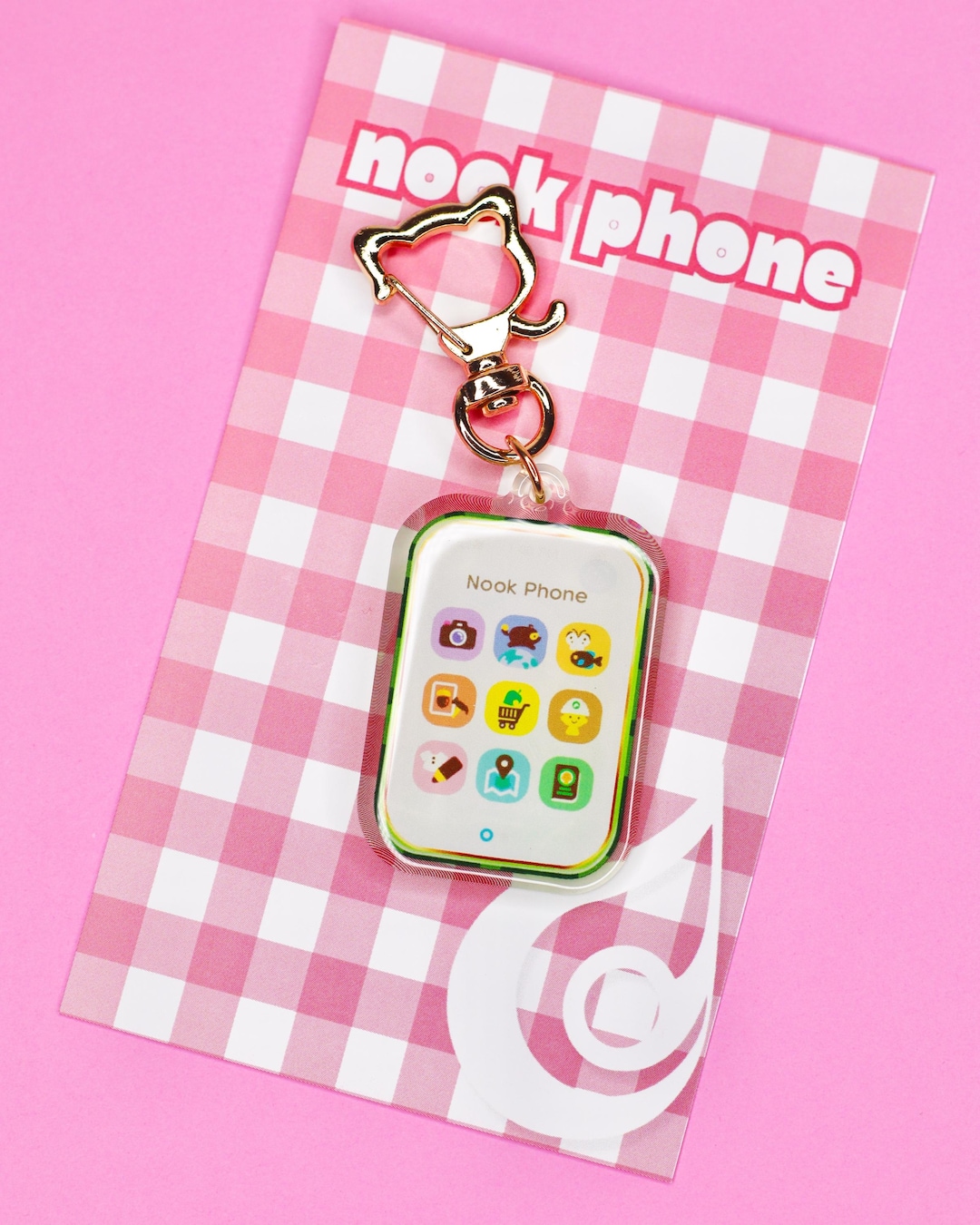 ACNH Nook Phone Keychain | Video Game Keychain | Whimsical Keychain - Etsy