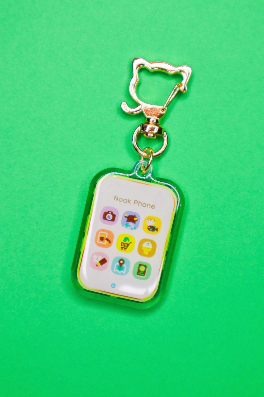 ACNH Nook Phone Keychain Video Game Keychain Whimsical Keychain - Etsy