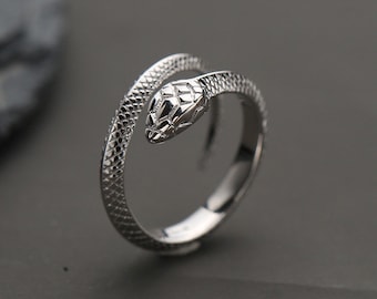 Silver Snake Ring | Etsy