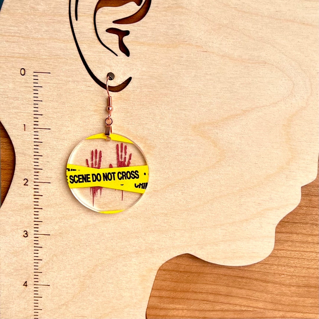 True Crime Themed Earrings Acrylic - Etsy