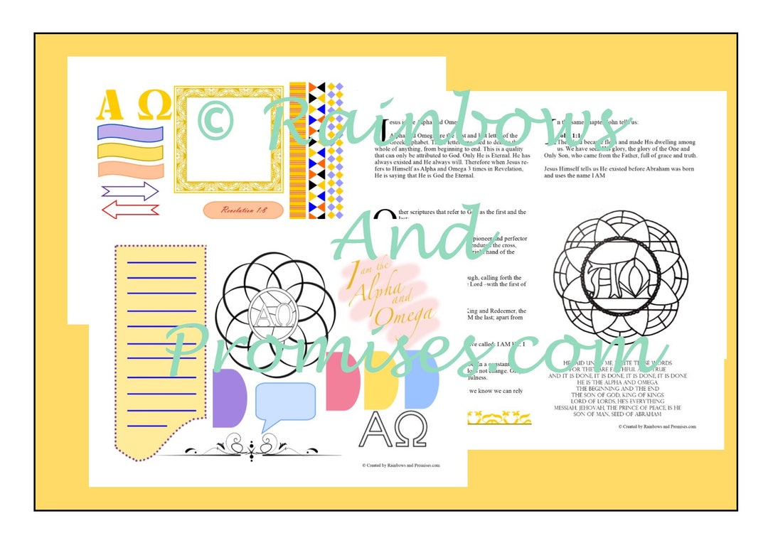Alpha and Omega Bible Journaling Printable Digital Download - Etsy