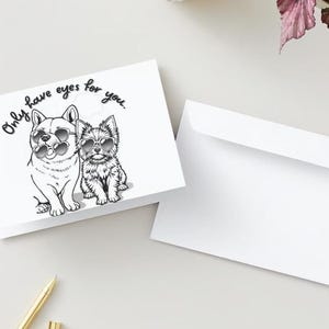 Printable Dog Valentine’s Day Coloring Cards | Cute Yorkie, Husky ...
