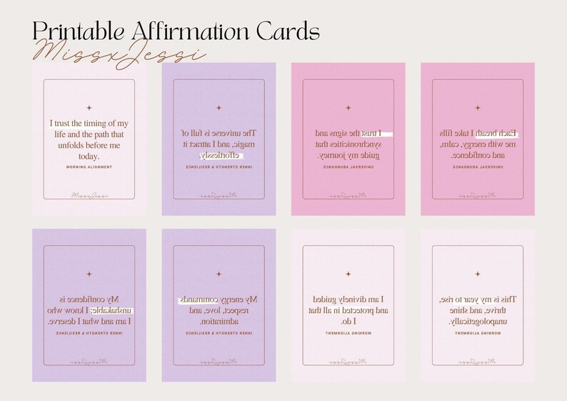 31 Printable Affirmation Cards for Daily Empowerment, Abundance + Self ...