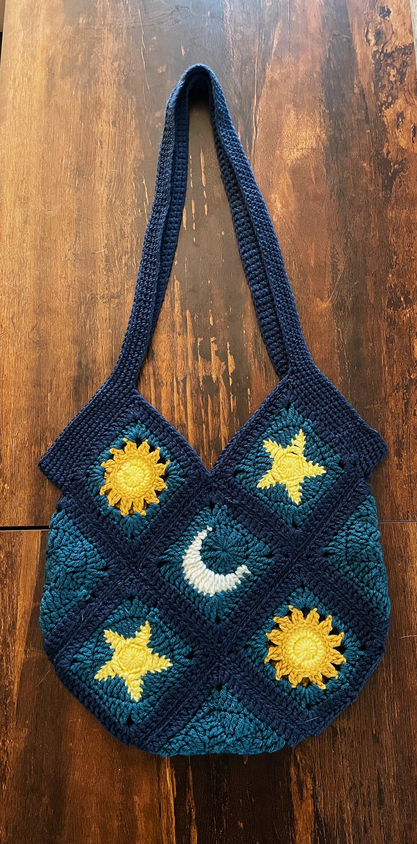 Sun Moon and Star Crochet Bag - Etsy